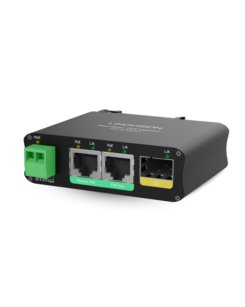 2 Ports Mini Solar PoE Switch with Passive PoE Output and SFP Uplink ...