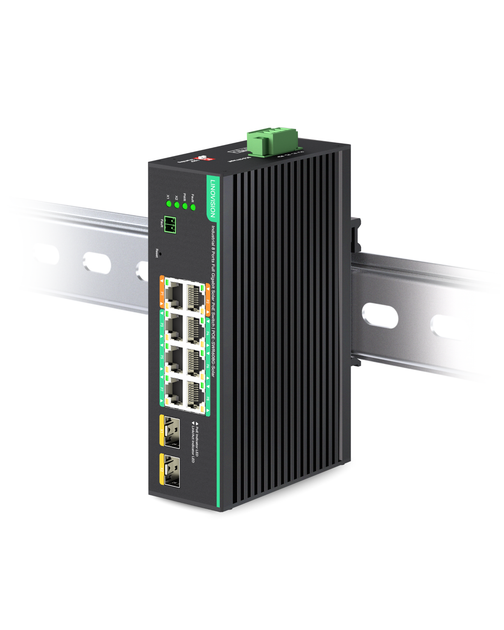 (POE-SWR608G-Solar) Industrial 8 Ports Full Gigabit PoE Switch Support ...
